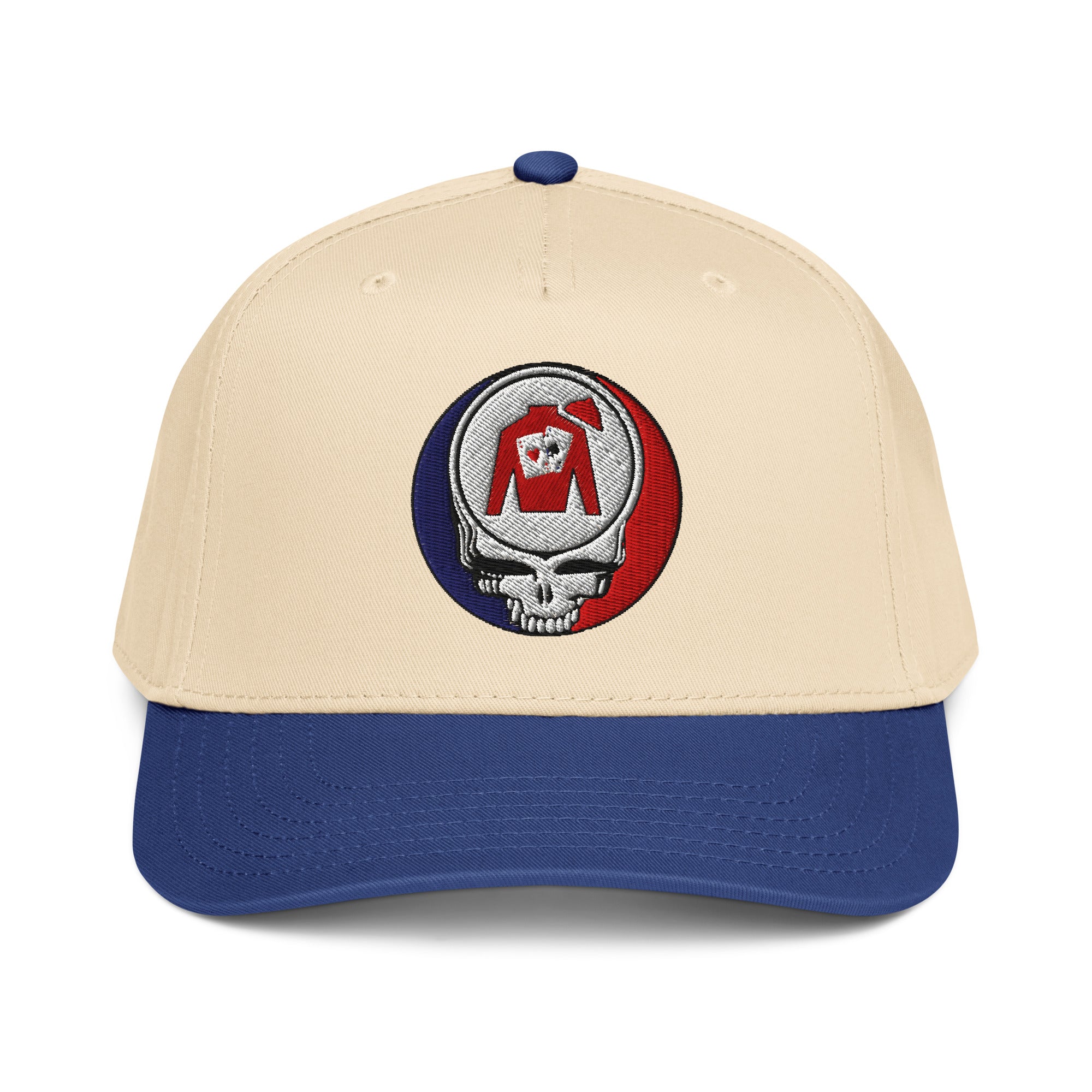 5 panel cap - AYF Blue Silks Stealie (embroidered) – Wear The Winner's ...