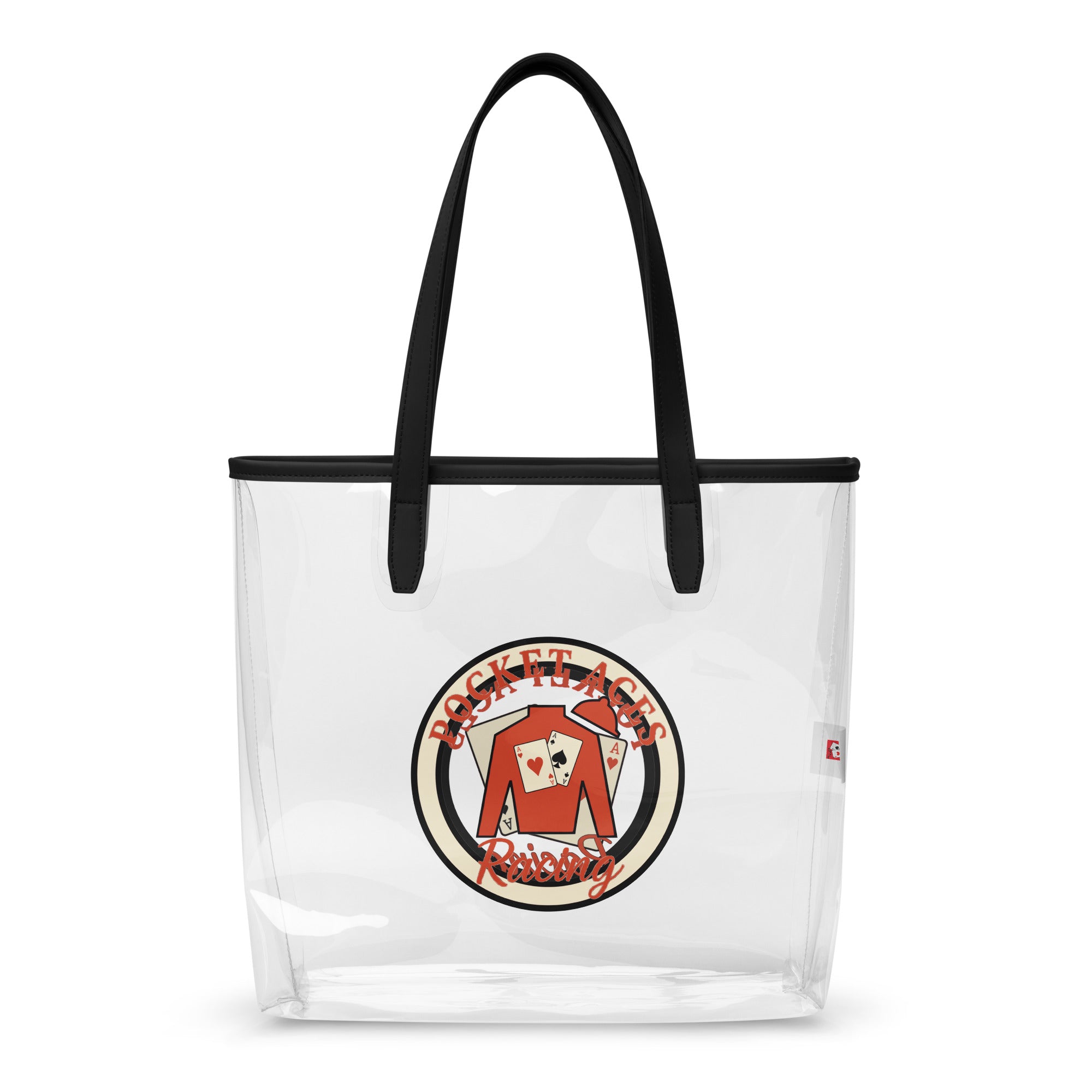 Clear tote bag - Muted Framed Silks logo + Muted Framed Cards logo ...