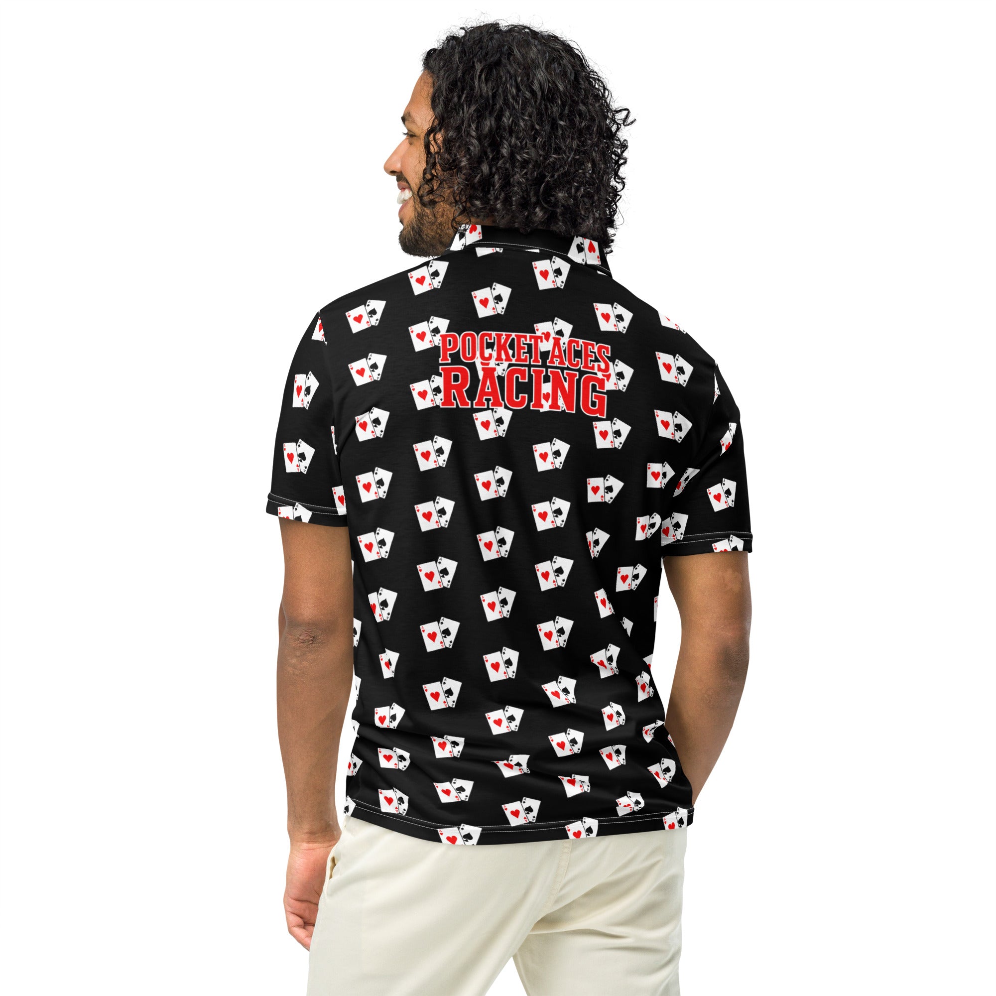 Men’s slim fit polo - Cards logo pattern w/ Grandstand Bold (md back ...