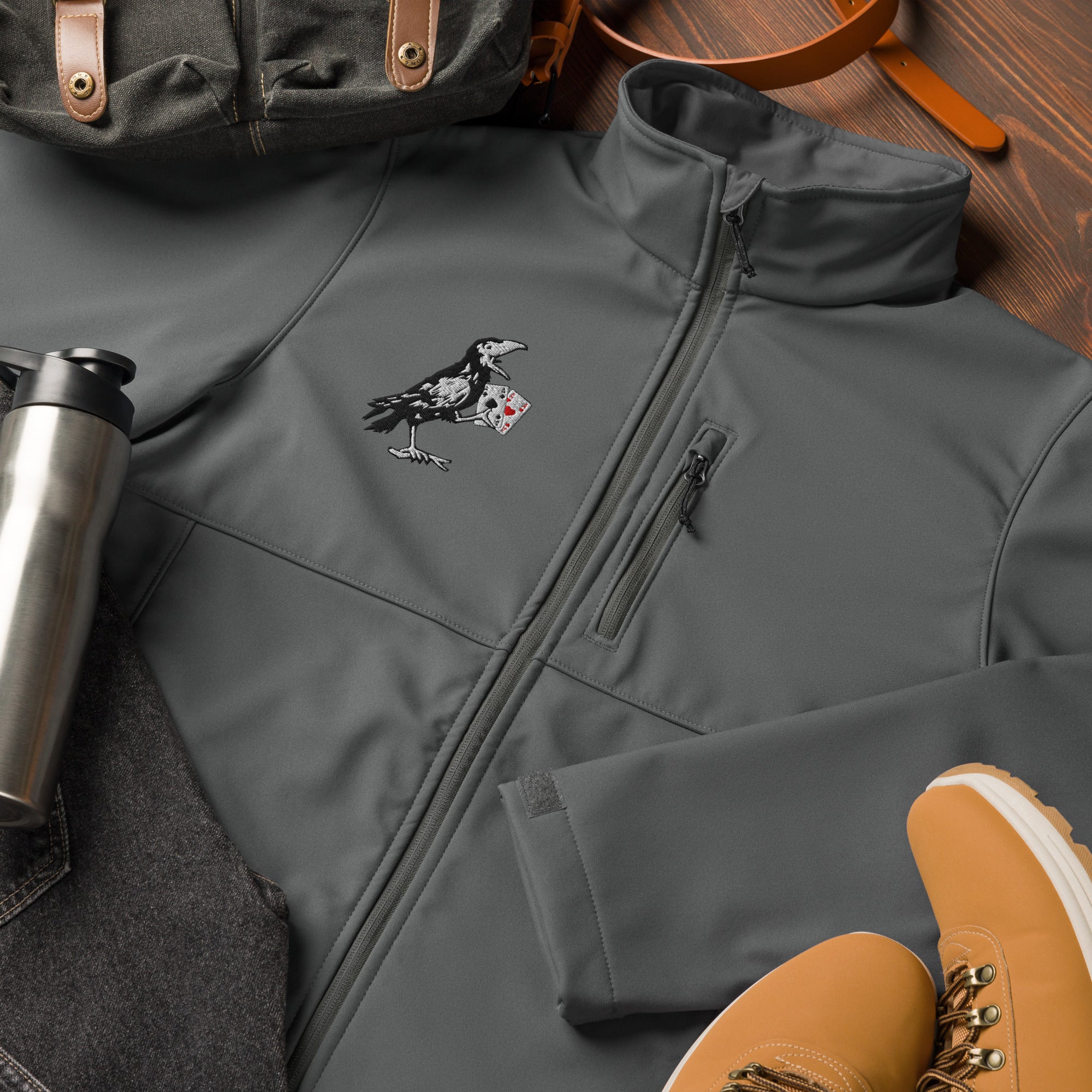 Columbia soft shell jacket - Embroidered Rook Crow (chest) + Rook logo ...