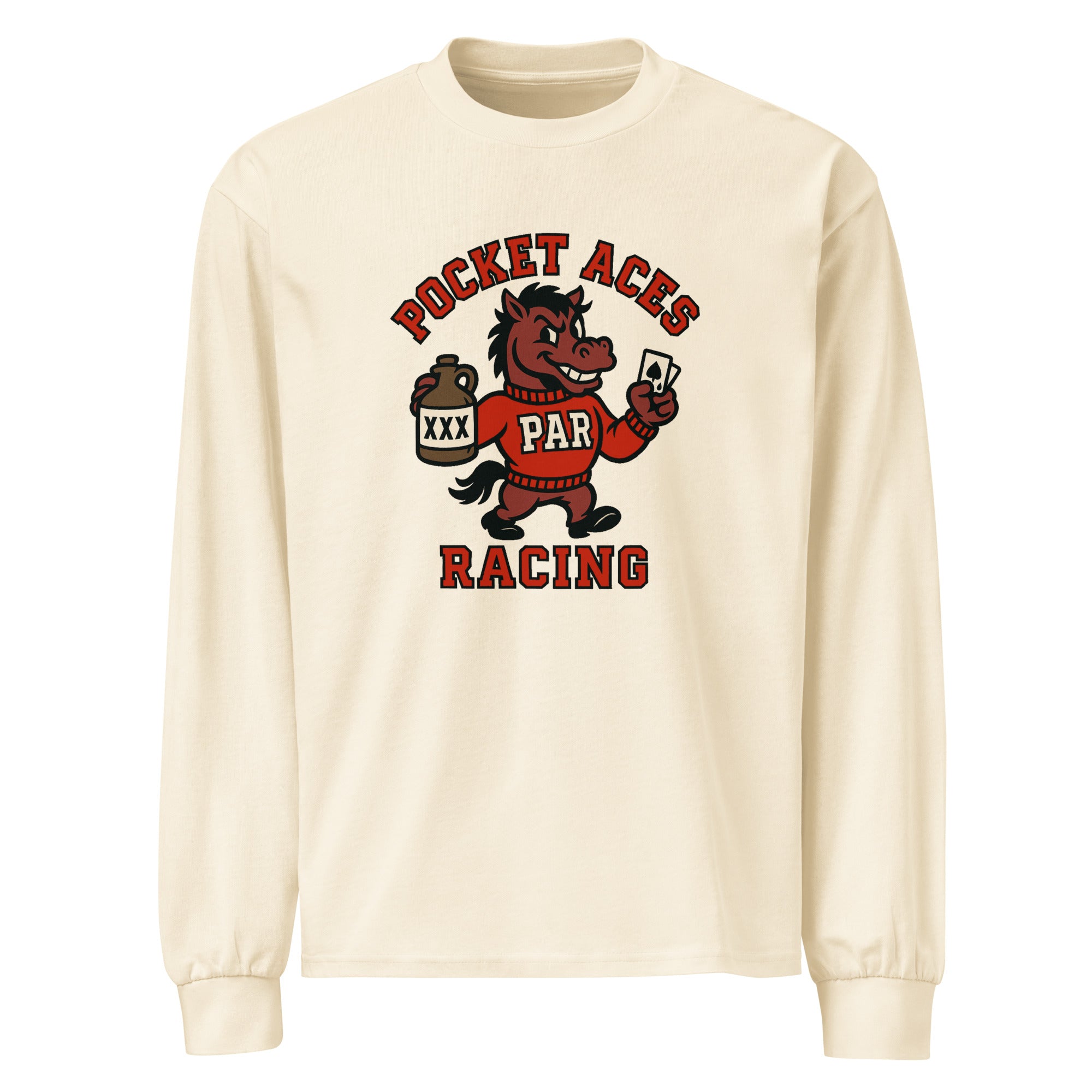Premium heavyweight long sleeve shirt - Ace in the Jug + Text – Wear ...